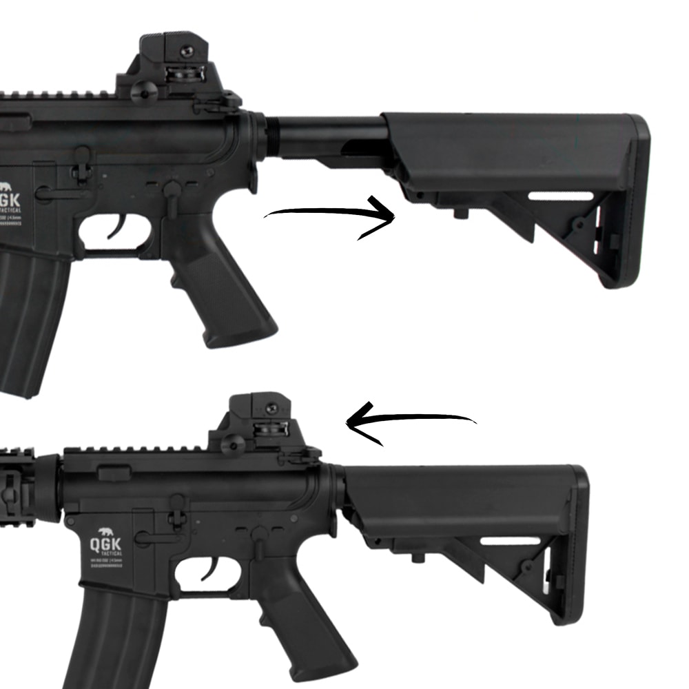 Rifle De Pressão Airgun CO2 M4 Ris Full Metal 4.5mm - Qgk - DISPROPIL